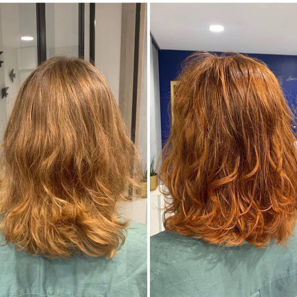 Coloration végétale 1 Application blond-marron-cuivré-acajou- Coiffage ...